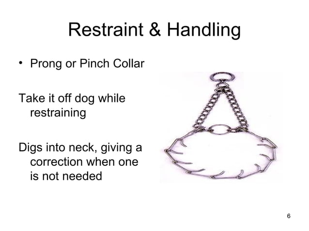 Restraint Handling Dog Collars | PPT