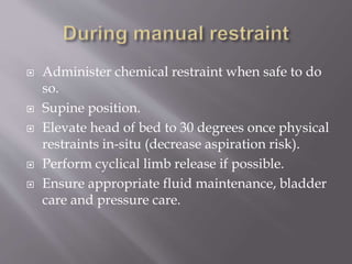 Restraint Options for the Agitated Patient | PPTX