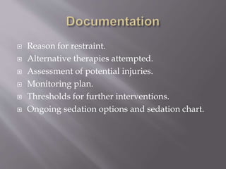 Restraint Options for the Agitated Patient | PPTX