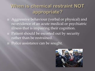 Restraint Options for the Agitated Patient | PPTX