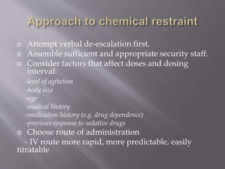 Restraint Options for the Agitated Patient | PPTX
