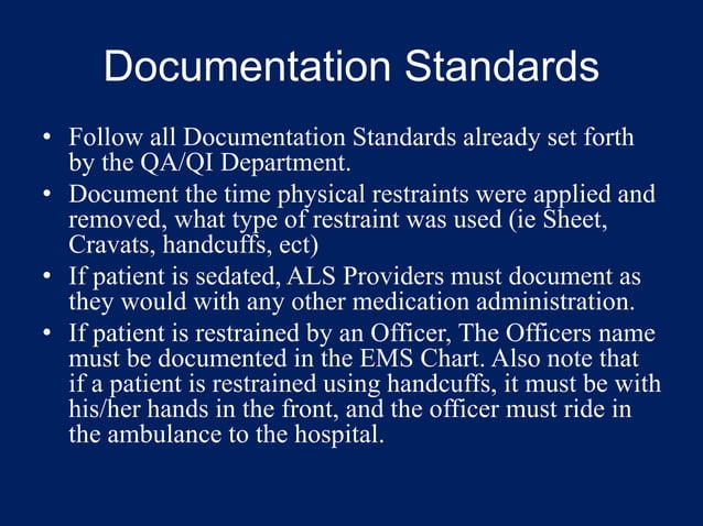 Restraint policy | PPTX | First Aid | Injuries