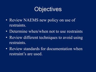 Restraint policy | PPTX