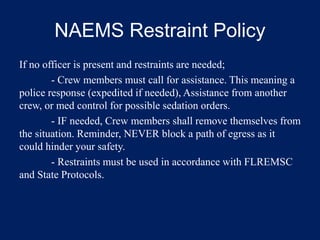 Restraint policy | PPTX