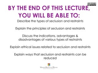 Seclusion and Restraints | PDF