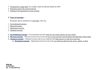 RESTRAINTS.pptx | Parenting Babies and Toddlers | Parenting