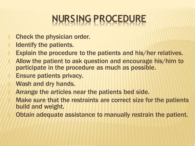 RESTRAINTS AND SEAFTY DEVICES IN NURSING | PPTX | First Aid | Injuries