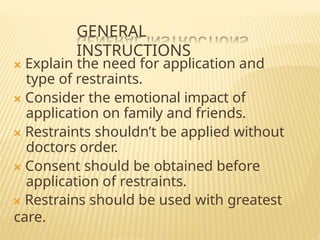 RESTRAINTS.pptx.............................................. | PPTX