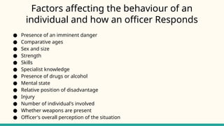 RESTRAINTS AND CONTROL TECHNIQUES - Forensic | PPTX