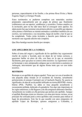 Recordando a los Restrepo Escobar | PDF