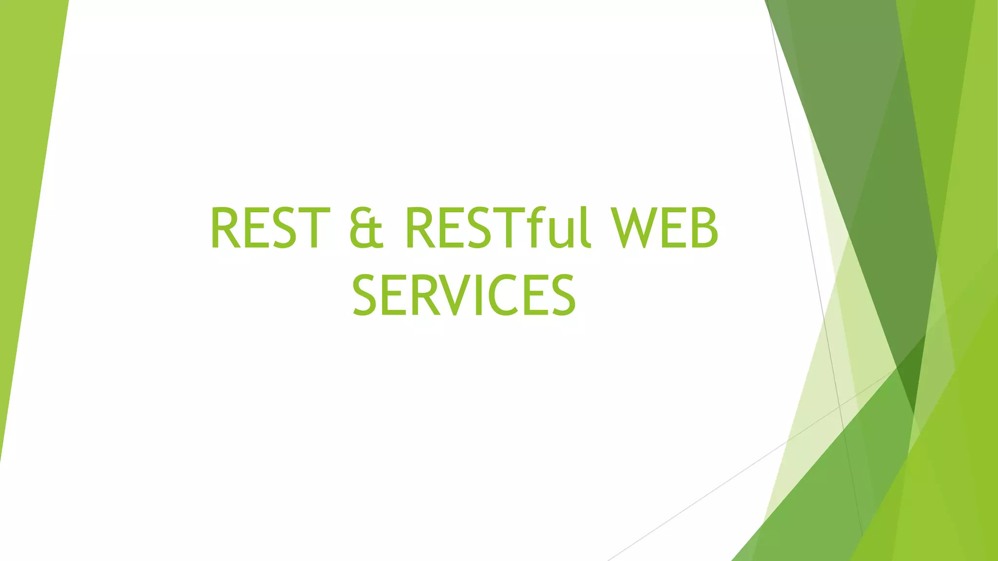 REST & RESTful Web Services | PPTX