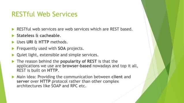 REST & RESTful Web Services | PPTX | Web Development | Internet