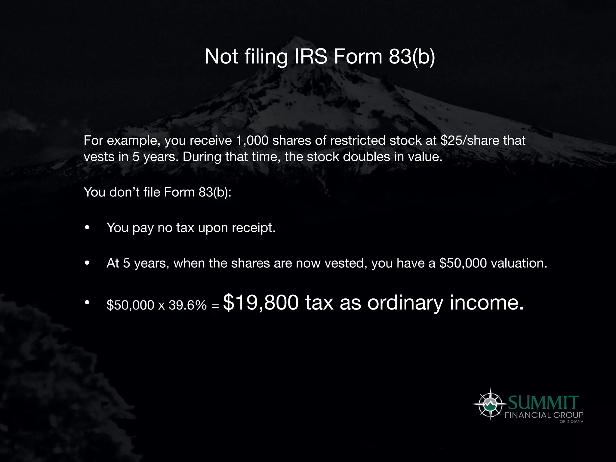 Restricted stock & IRS 83(b) Election | PDF