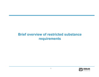 Restricted Substances Training Presentation Document | PDF