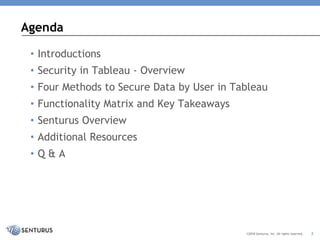 Restricting Access to Content by User in Tableau | PPT
