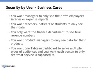 Restricting Access to Content by User in Tableau | PPT