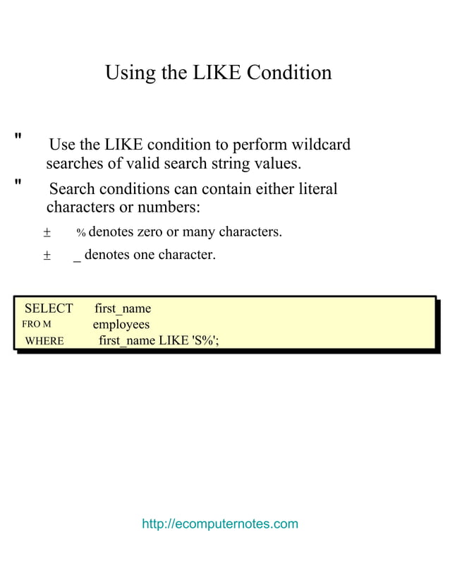E Computer Notes Restricting And Sorting Data Pdf 3783