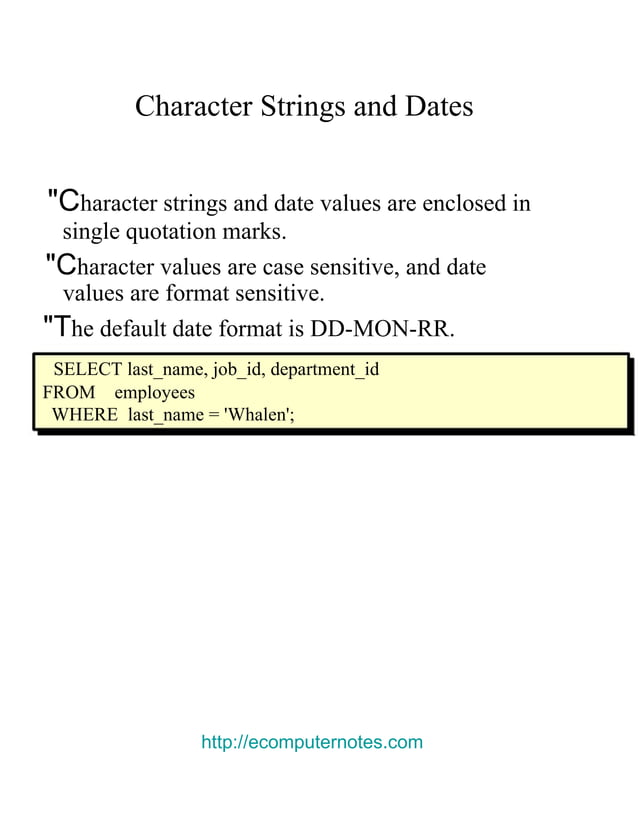 E Computer Notes Restricting And Sorting Data Pdf 8370