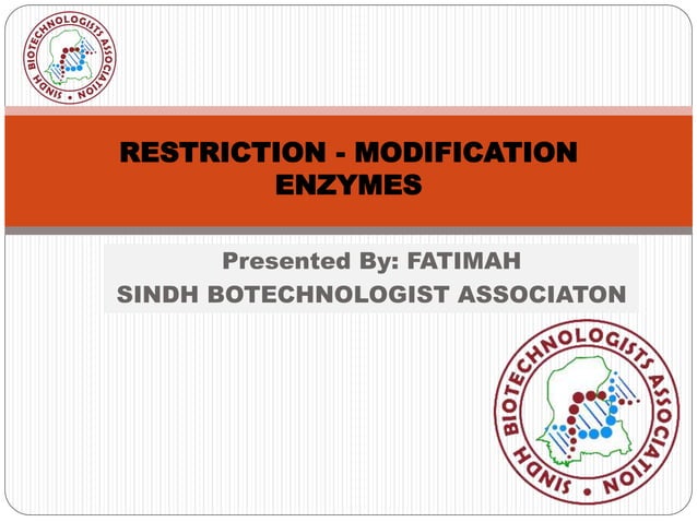 Restriction Modification Enzymes | PPTX