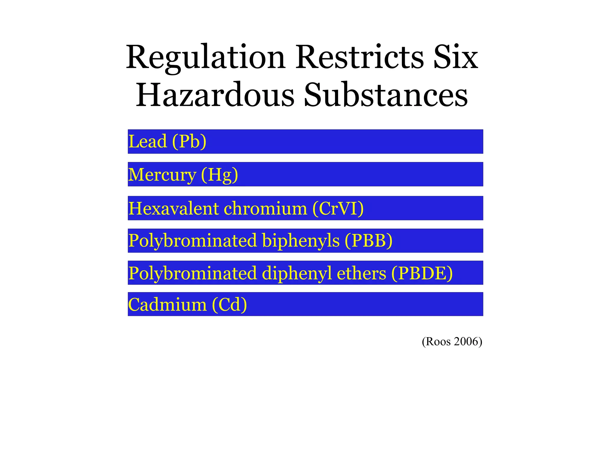 Restriction of Hazardous Substances (RoHS) Directive | PDF