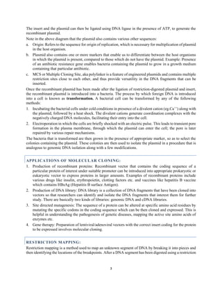 Restriction Digestion and its Applications | PDF