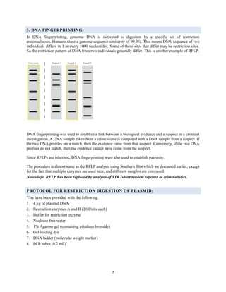 Restriction Digestion and its Applications | PDF