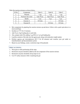 Restriction Digestion and its Applications | PDF