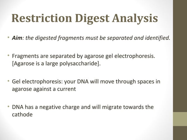 Restriction digestion | PPT | Chemistry | Science