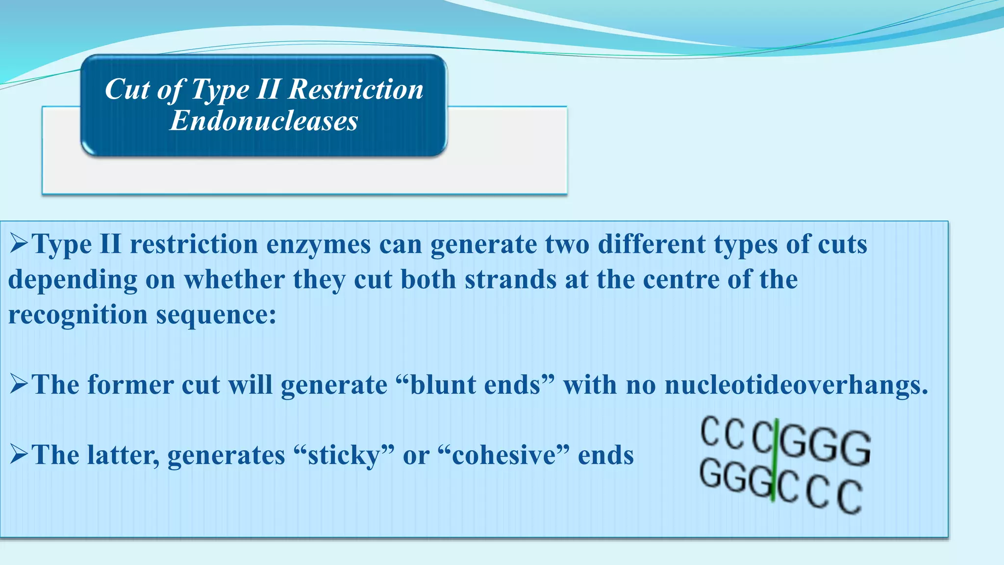 Restriction endonucleases | PPTX