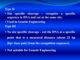 RESTRICTION ENDONUCLEASES & DNA LIGASES SMG | PPTX