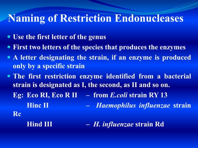 RESTRICTION ENDONUCLEASES & DNA LIGASES SMG | PPTX