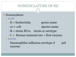 Restriction enzyme digestion | PPTX