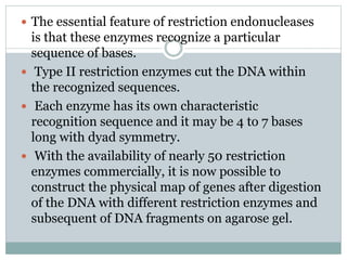 Restriction enzyme digestion | PPTX