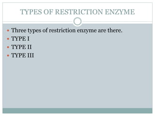 Restriction enzyme digestion | PPTX