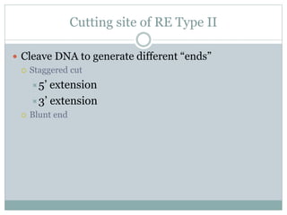 Restriction enzyme digestion | PPTX