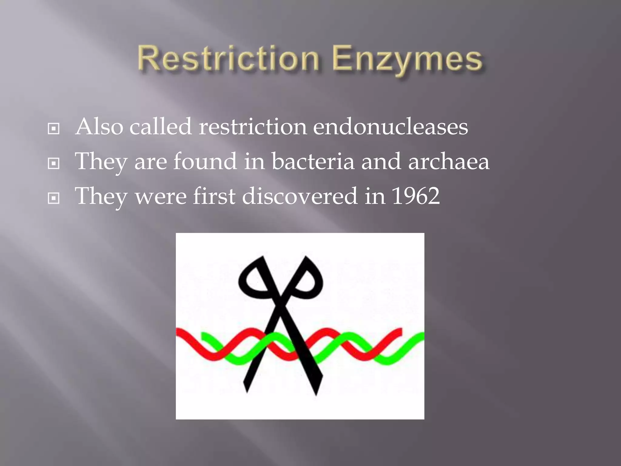 Restriction enzymes | PPTX