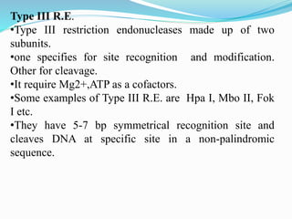 Restriction enzymes | PPTX