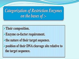 Restriction Enzyme | PPTX