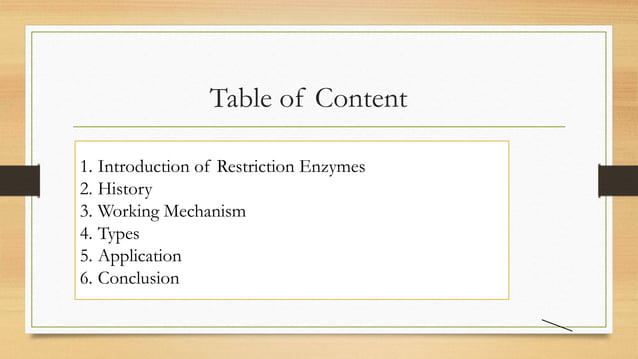 Restriction Enzymes and Their Types.pptx | Chemistry | Science