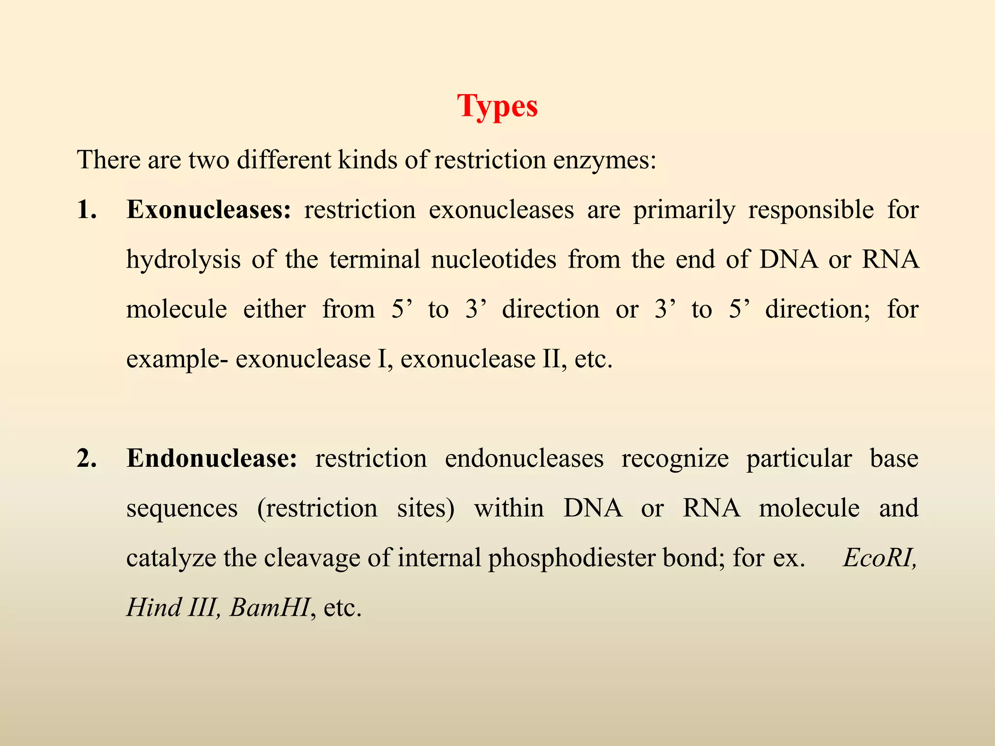 Restriction enzymes by devendra kumar | PPTX