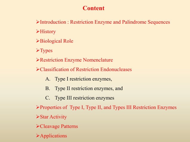 Restriction enzymes by devendra kumar | PPTX | Chemistry | Science