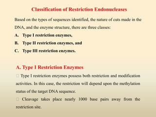Restriction Enzymes Types