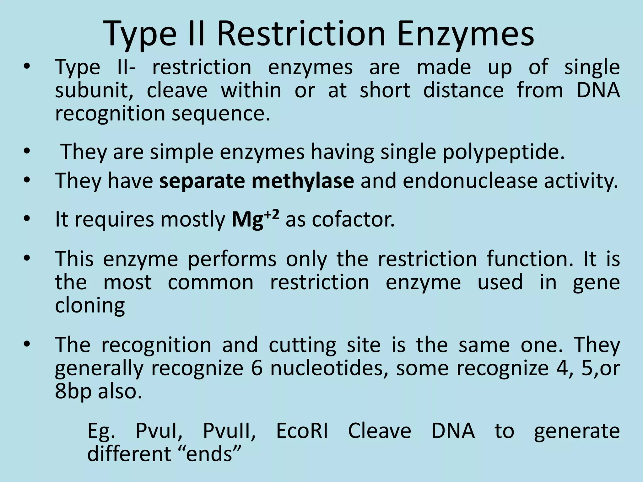 Restriction Endonuclease (Cutting of DNA) | PPTX