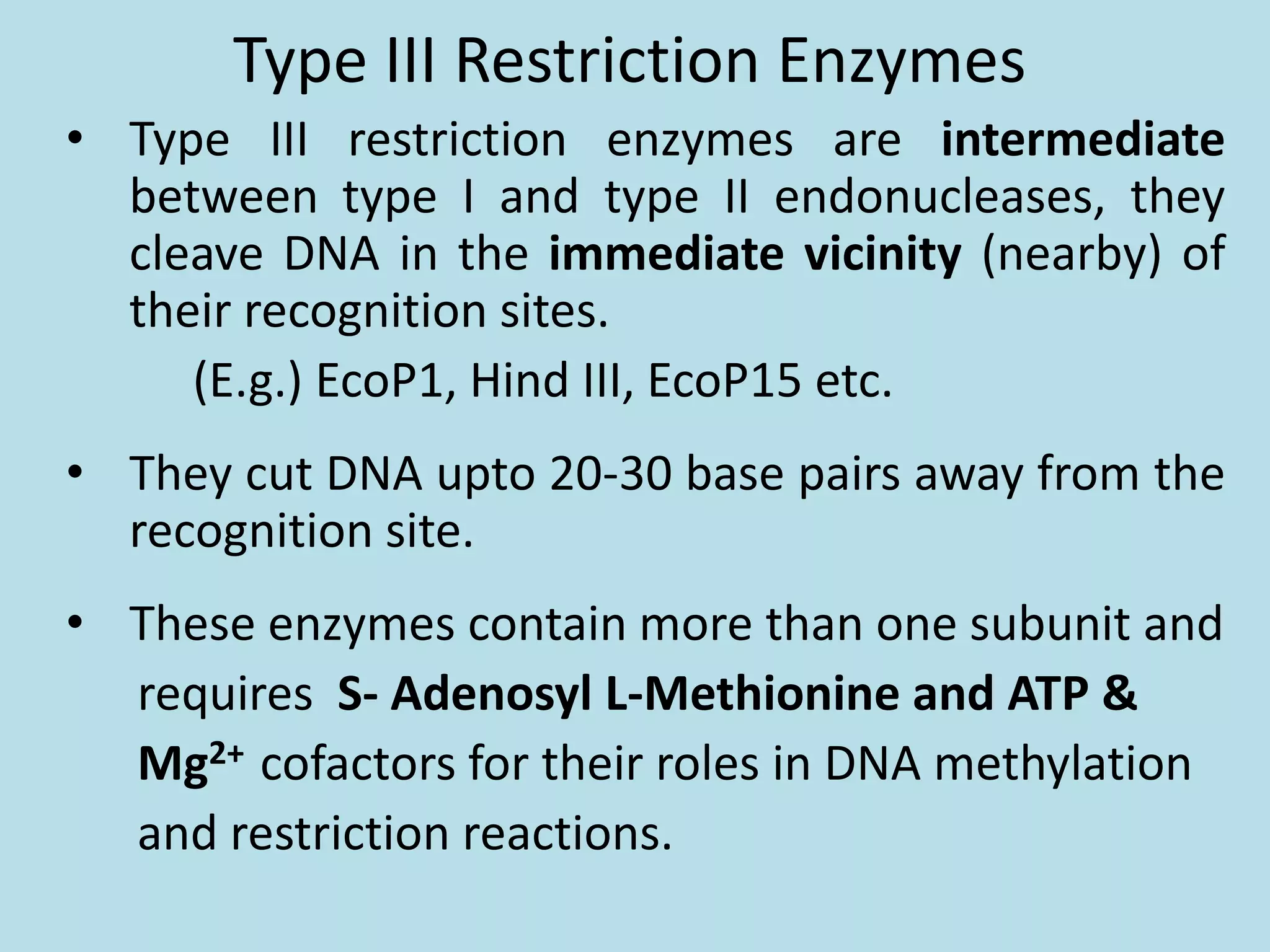 Restriction Endonuclease (Cutting of DNA) | PPTX