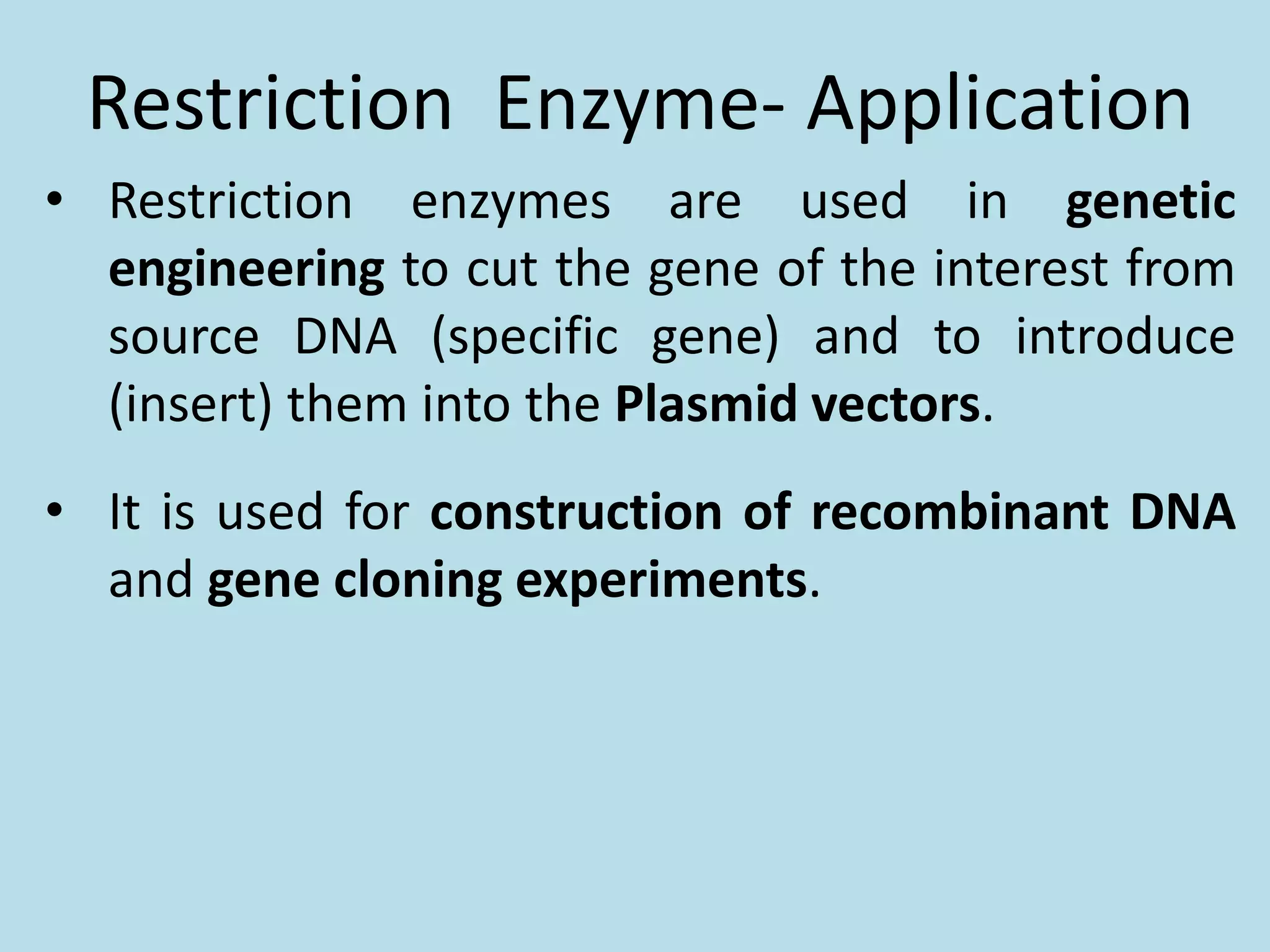 Restriction Endonuclease (Cutting of DNA) | PPTX