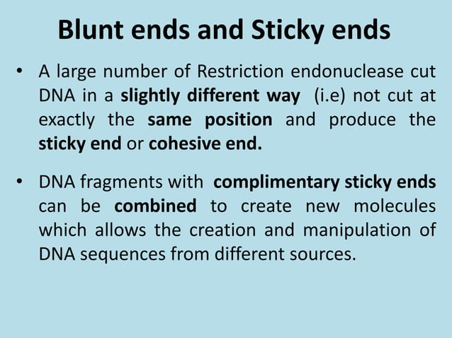 Restriction Endonuclease (Cutting of DNA) | PPTX | Chemistry | Science