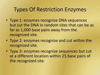 Restriction enzymes powerpoint (1) | PPTX