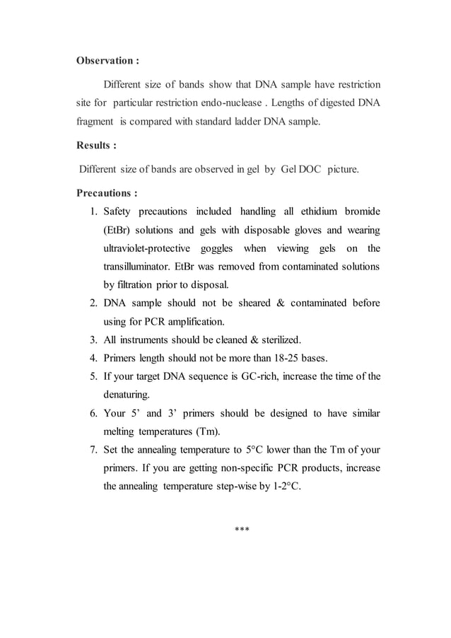 DNA Extraction & PCR protocol | DOCX | Chemistry | Science
