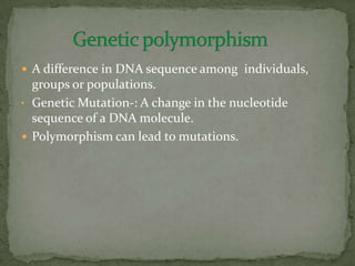 Restriction fragment length polymorphism | PPTX