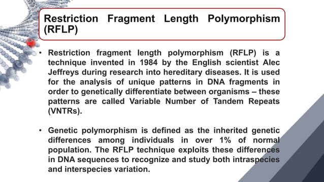 Restriction fragment length polymorphism | PPTX